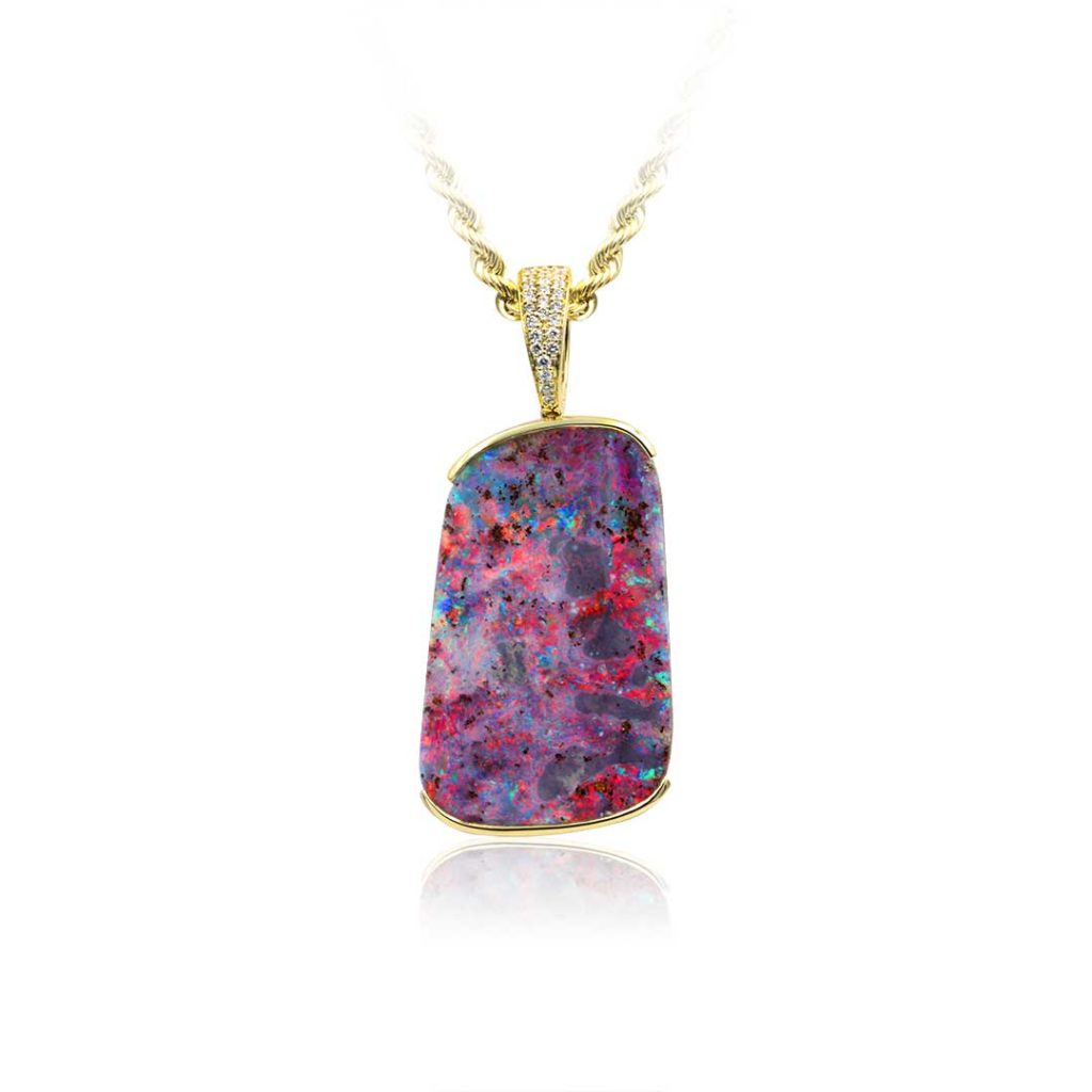 Gem Grade Boulder Opal featuring Exquisite Broad Rolling Flash - Opal ...